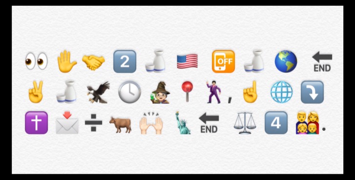 The Pledge of Allegiance written in emoji | D.W. Hirsch Writes